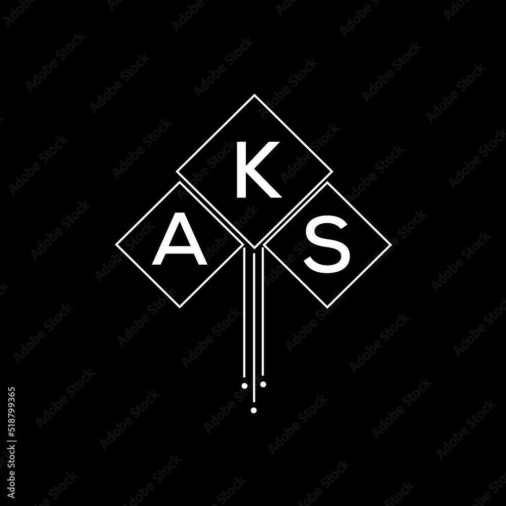 AKS letter logo design with white background in illustrator, AKS vector ...