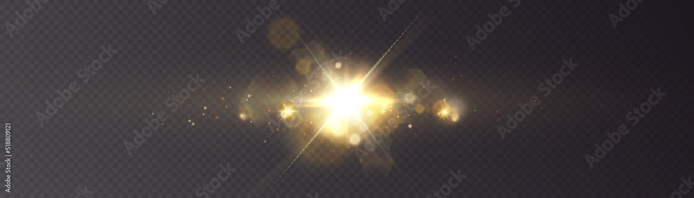 Transparent sunlight with a special glare light effect. PNG. Isolated ...