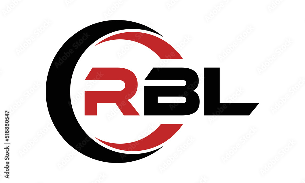 RBL three letter swoosh logo design vector template | monogram logo ...