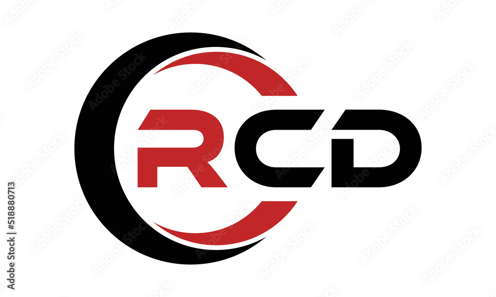 Vektor RCD three letter swoosh logo design vector template | monogram ...