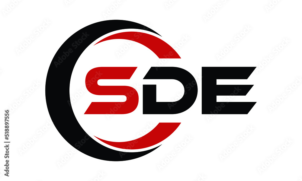 Vektor SDE three letter swoosh logo design vector template | monogram ...