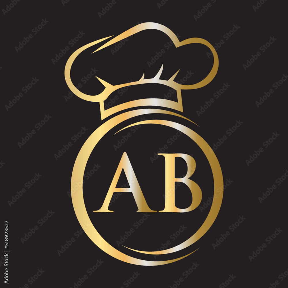 Initial Letter AB Restaurant Logo Template. Restaurant Logo Concept ...
