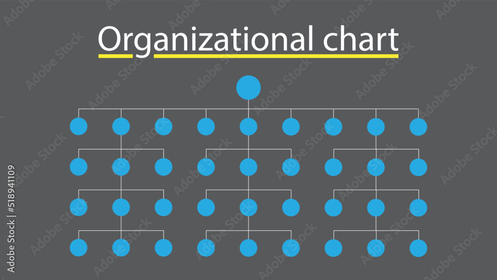 Business hierarchy organogram chart infographics. corporate ...