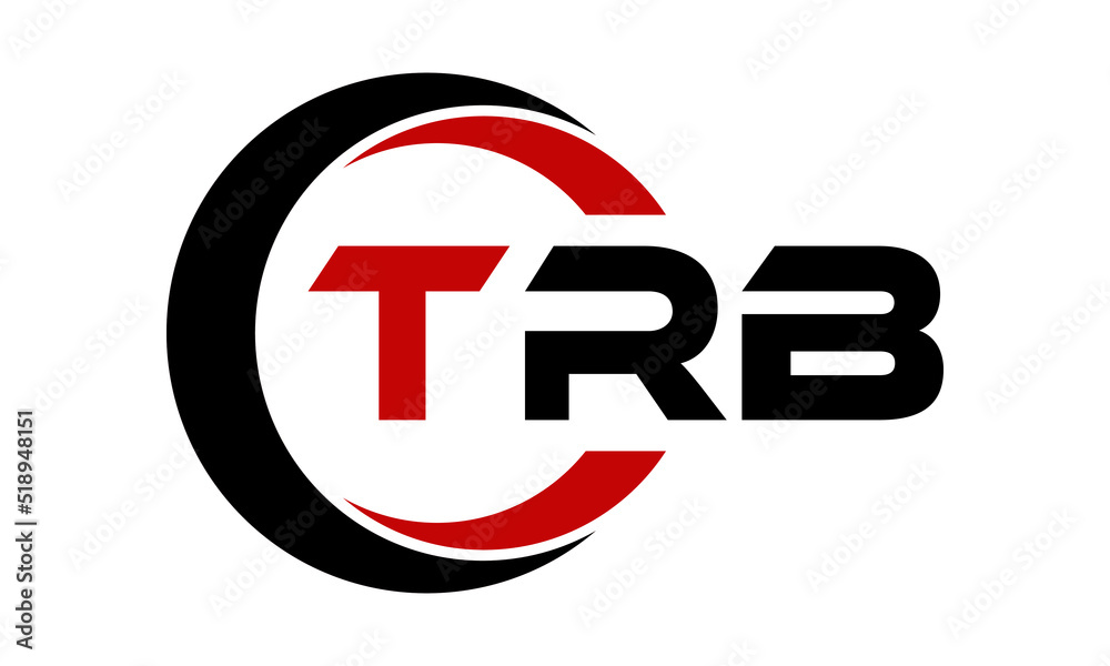 Image vectorielle Stock TRB three letter swoosh logo design vector ...