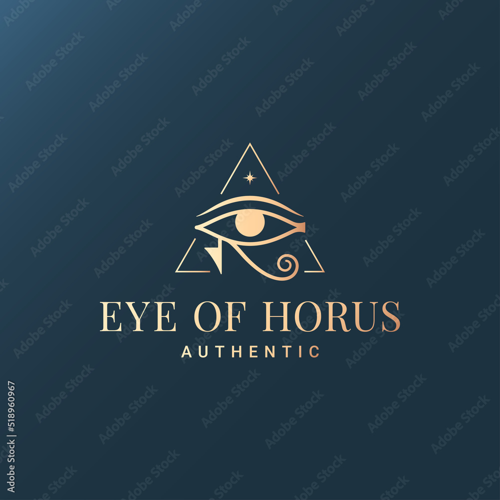 Eye Of Horus Logo on dark background Stock Vector | Adobe Stock