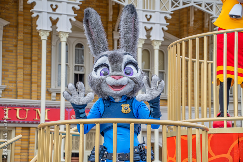 Judy Hopps character at DIsney Magic Kingdom Stock Photo | Adobe Stock
