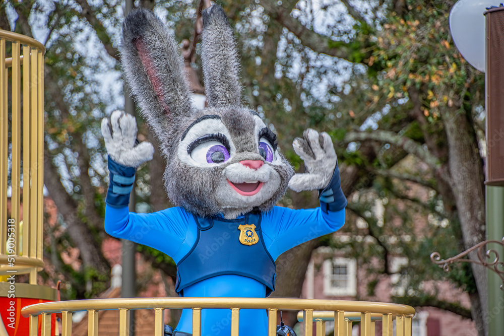 Judy Hopps character at DIsney Magic Kingdom Stock Photo | Adobe Stock