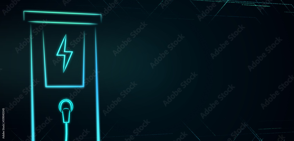 Stock-Illustration „DC fast charger graphic for electric vehicle power ...