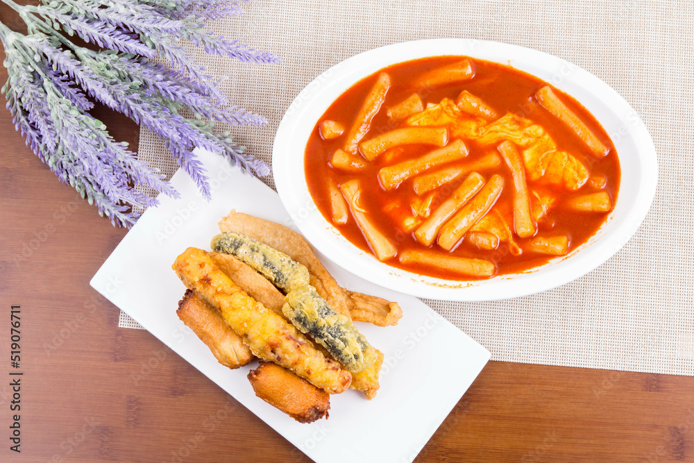 Stir fried Rice Cake & Fried food ( Korean Food - Topokki ) Stock Photo ...