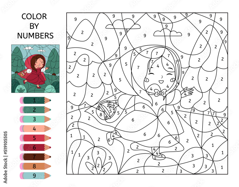 Little Red Riding Hood Characters Coloring Pages
