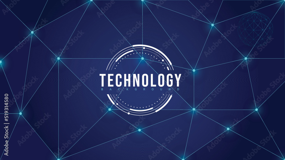 Abstract background technology facebook cover banner design template ...