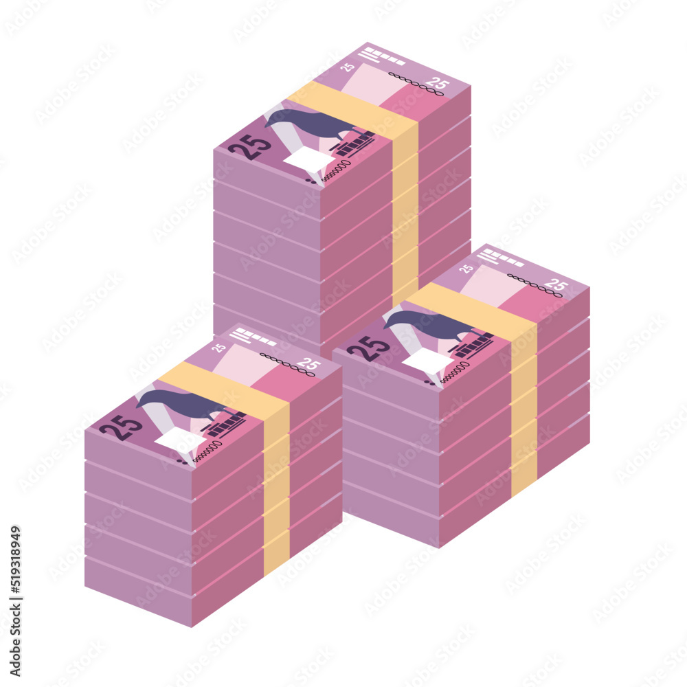 Seychelles Rupee Vector Illustration. Seychelles money set bundle ...