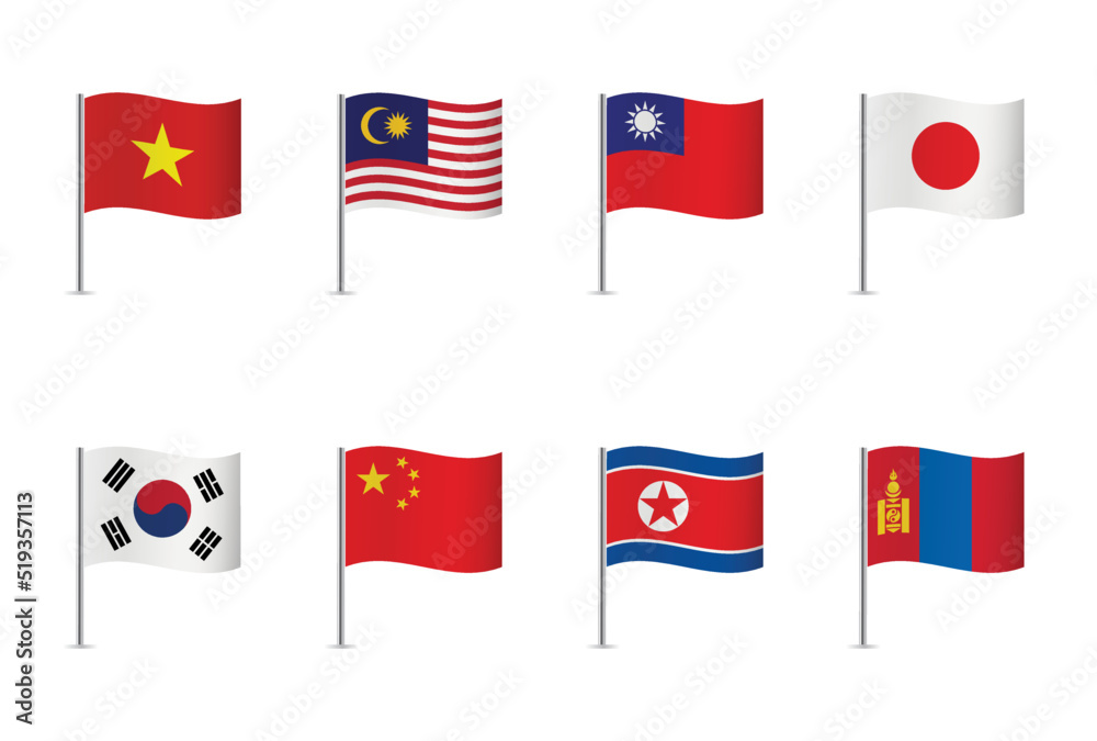 Different Types Of Asian Flags