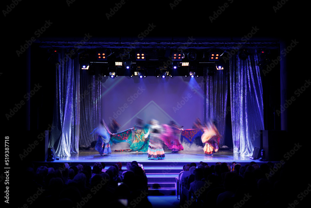 Texture blur and defocus, background for design. Stage light at a ...