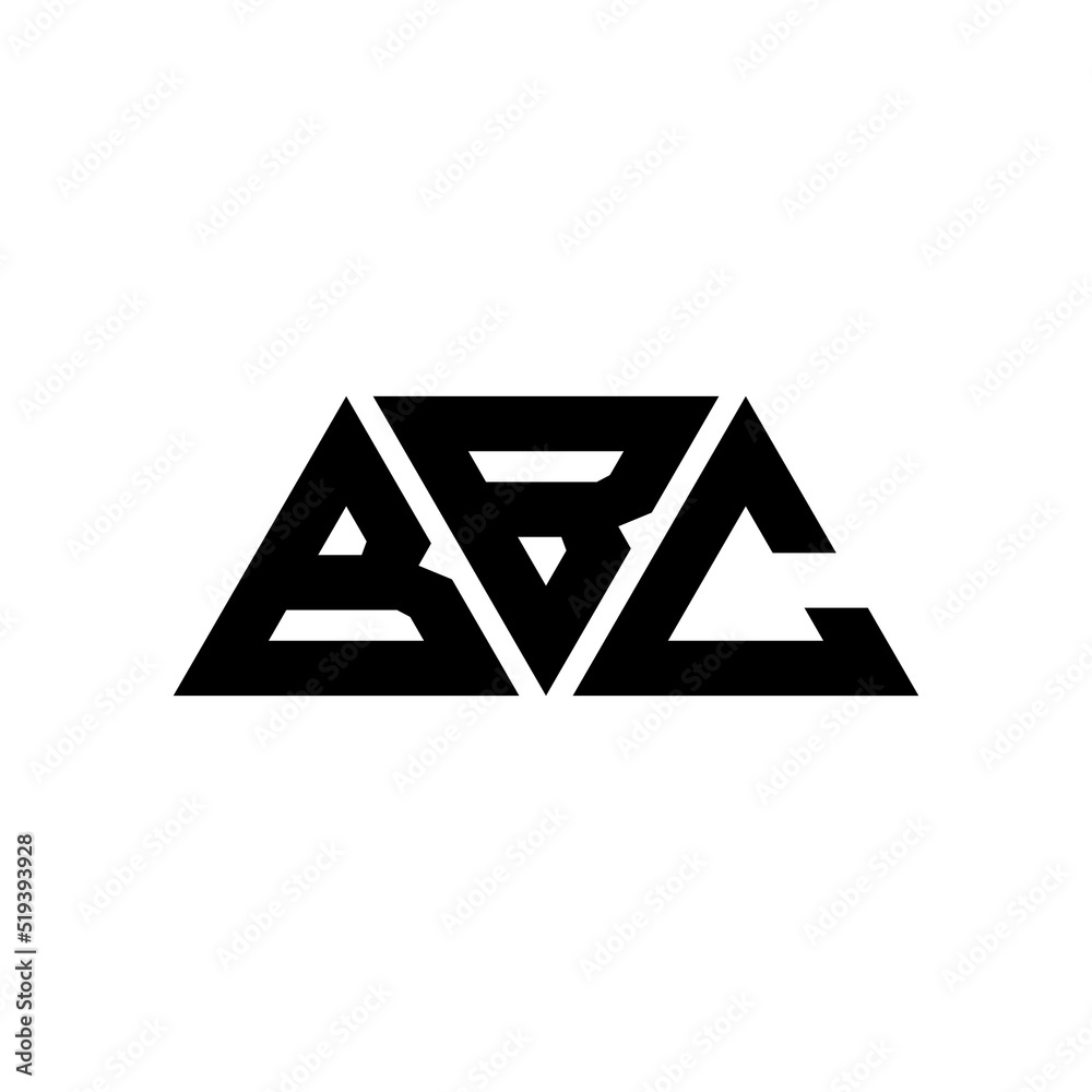 Image vectorielle Stock BBC triangle letter logo design with triangle ...