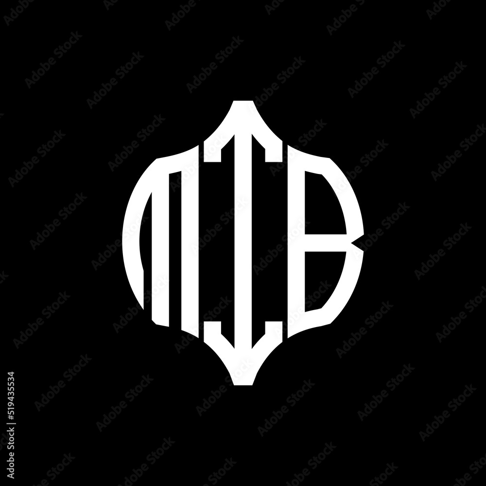 เวกเตอร์ Stock MIB letter logo. MIB best black background vector image ...