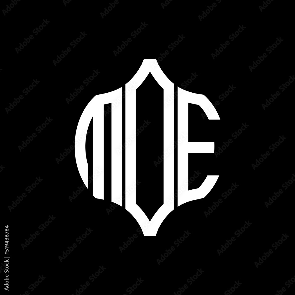 MOE letter logo. MOE best black background vector image. MOE Monogram ...