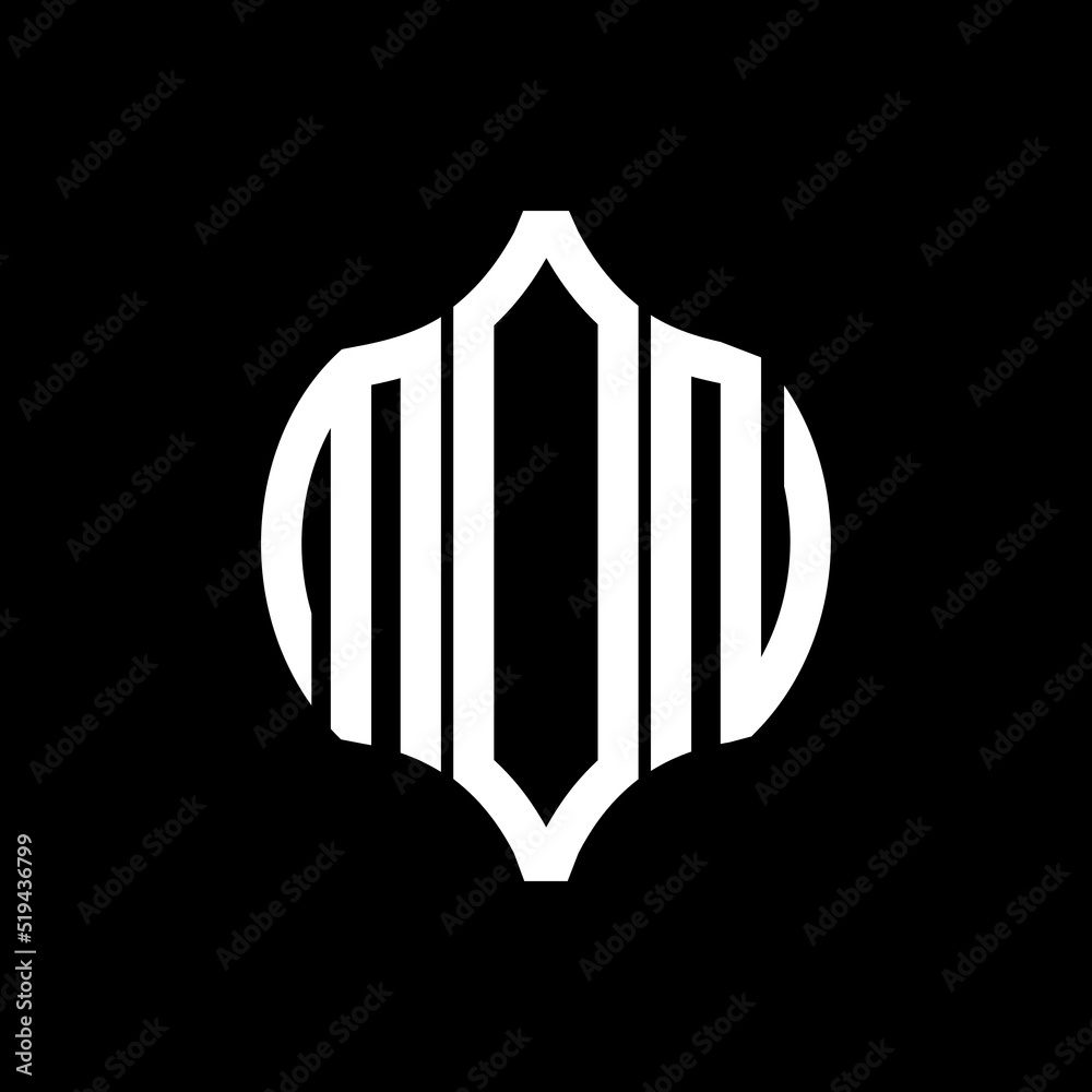 MON letter logo. MON best black background vector image. MON Monogram ...