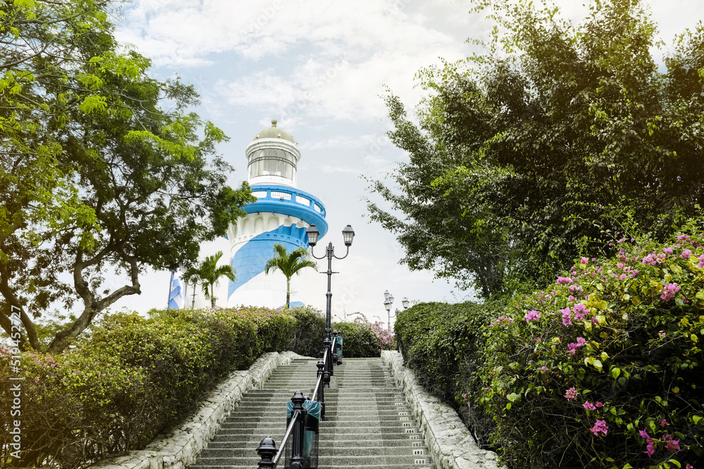 Cerro santa ana guayaquil ecuador Stock Photo | Adobe Stock
