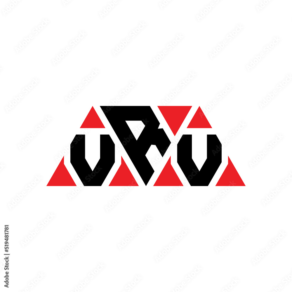 VRV triangle letter logo design with triangle shape. VRV triangle logo ...