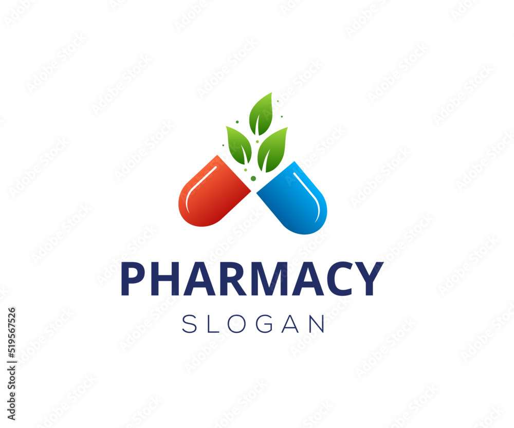 Capsule medicine logo. Pill, Drug Logo Design Template. Pharmacy Logo ...