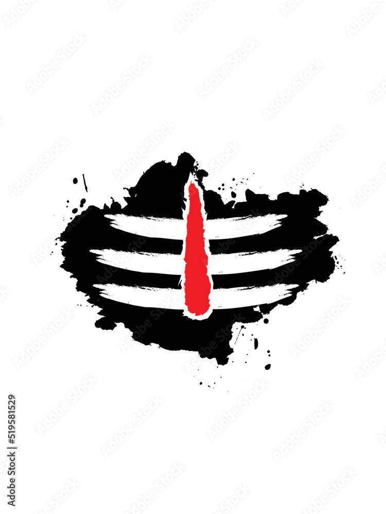 Lord shiva tilak grunge style graphic design. Mahadev sign for ...