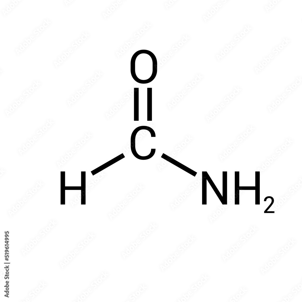 chemical structure of Formamide (CH3NO) Stock Vector | Adobe Stock