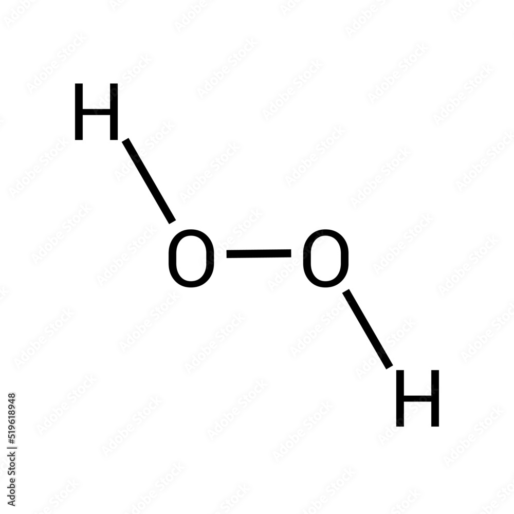 chemical structure of hydrogen peroxide (C2H2) Stock Vector | Adobe Stock