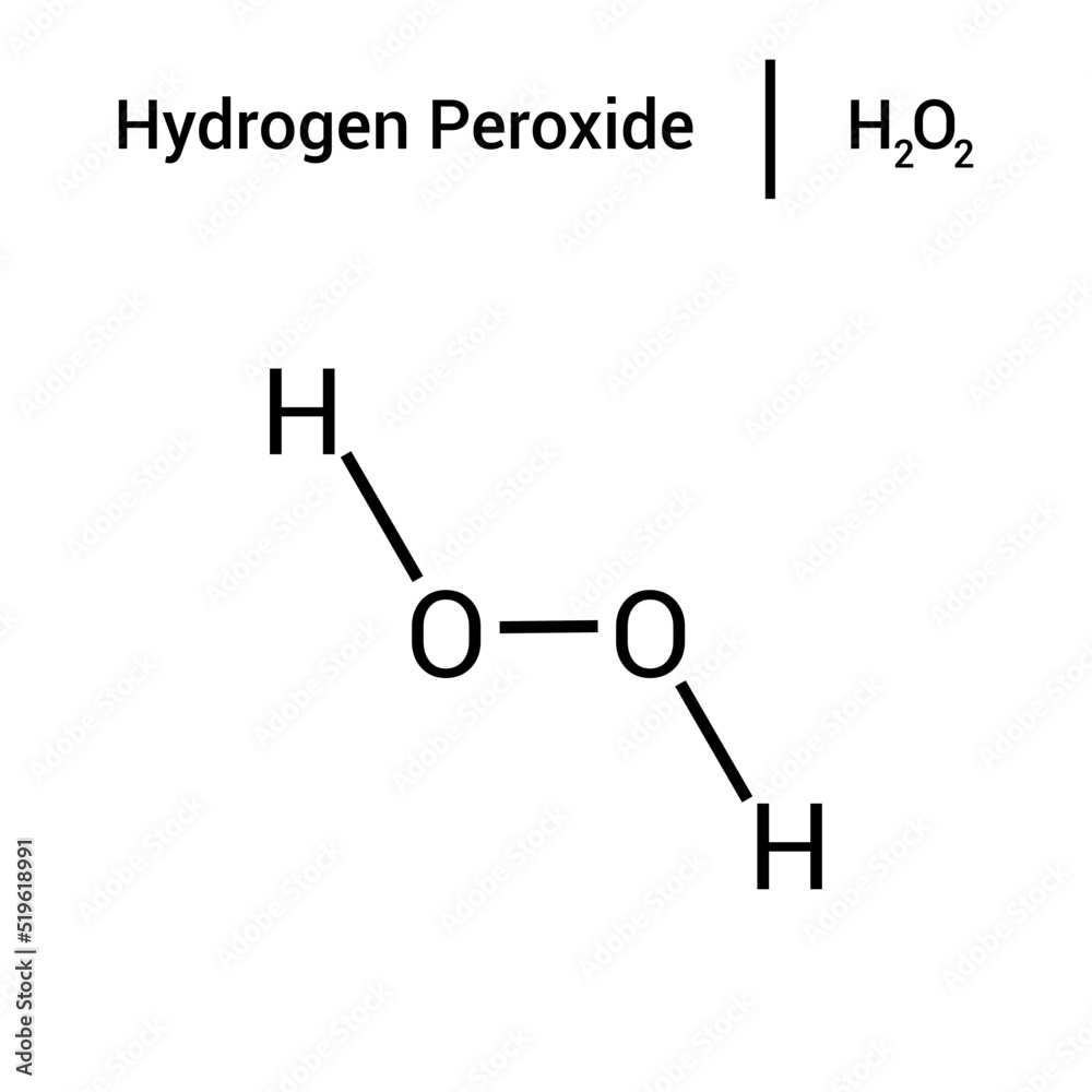 chemical structure of hydrogen peroxide (C2H2) Stock Vector | Adobe Stock