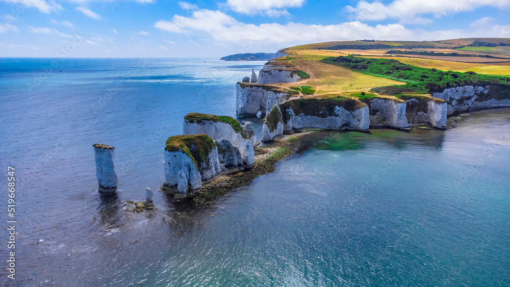Old Harry Rocks are three chalk formations, including a stack and a ...