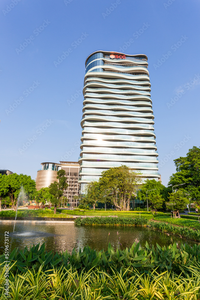 Bangkok, Thailand - February 19, 2018: Head office of The Siam Cement ...