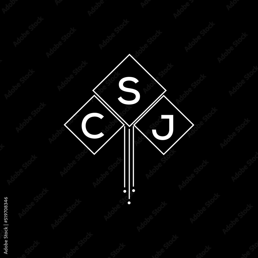 CSJ letter logo design with white background in illustrator, CSJ vector ...
