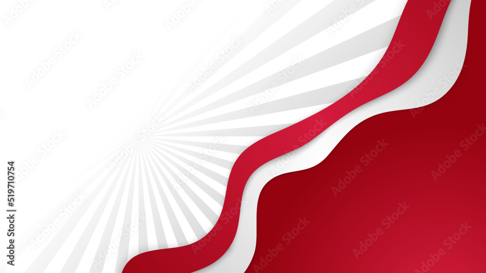 Happy Indonesia Independence day with red white flag and Pancasila ...