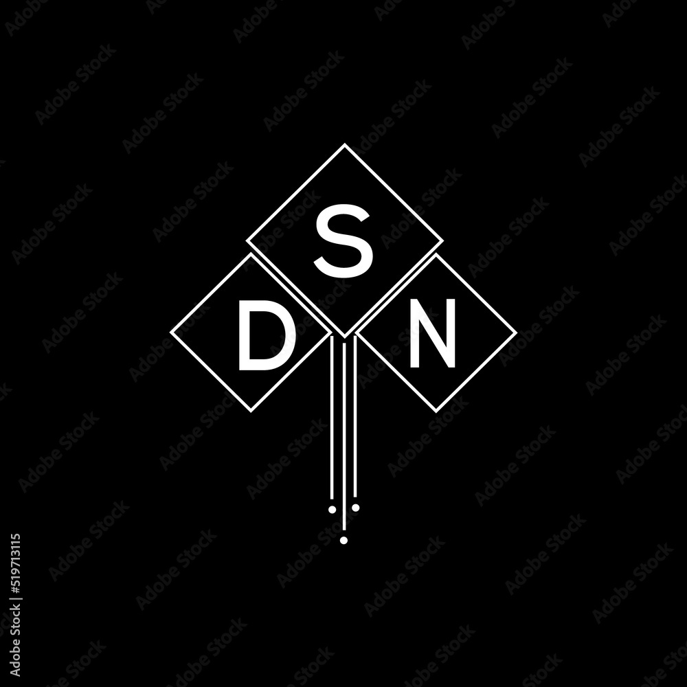 DSN letter logo design with white background in illustrator, DSN vector ...