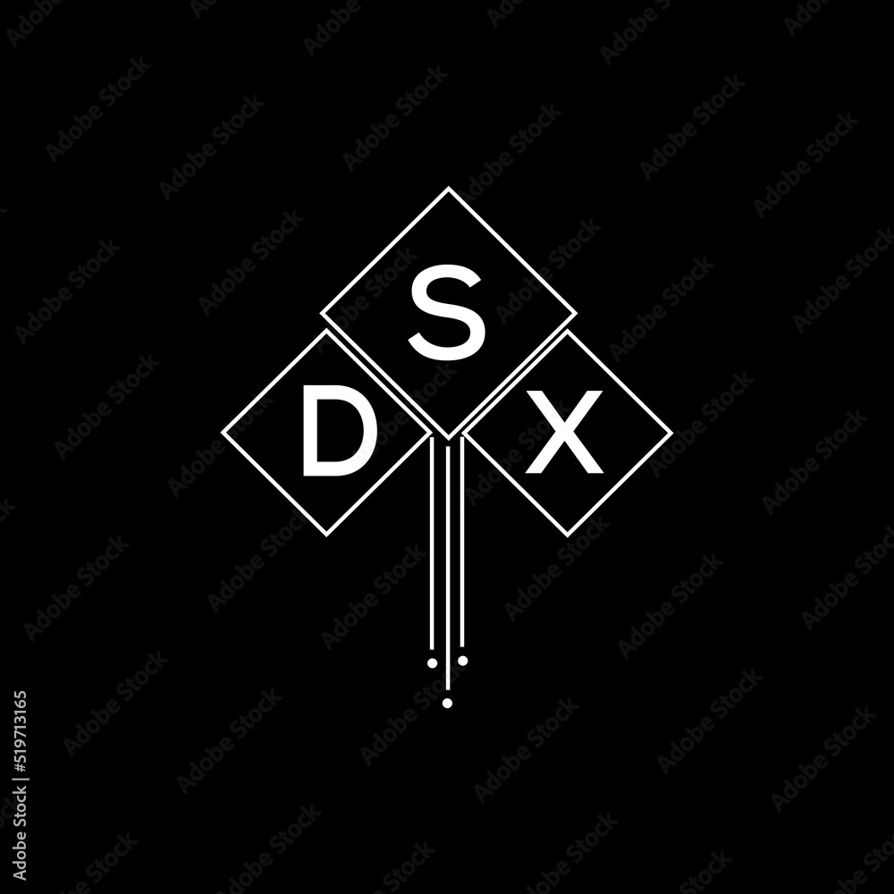 DSX letter logo design with white background in illustrator, DSX vector ...