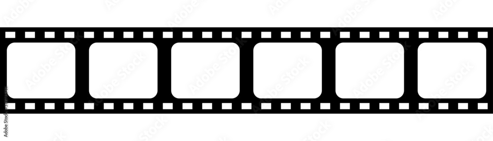 Film strip. Cinema reel. Negative tape of movie. Frame for photo and ...