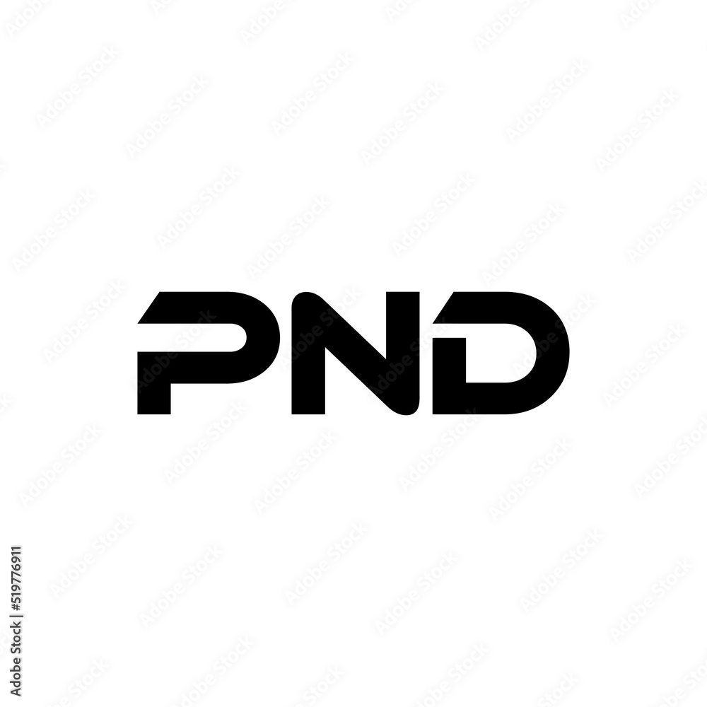 PND letter logo design with white background in illustrator, vector ...