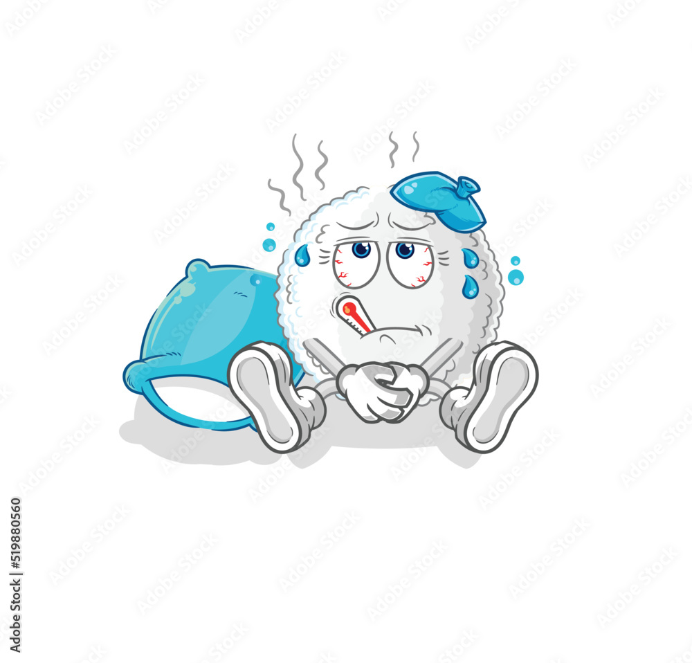 white blood sick vector. cartoon character Stock Vector | Adobe Stock