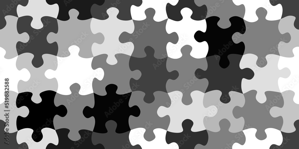 Seamless jigsaw puzzle pieces urban camouflage background pattern in ...
