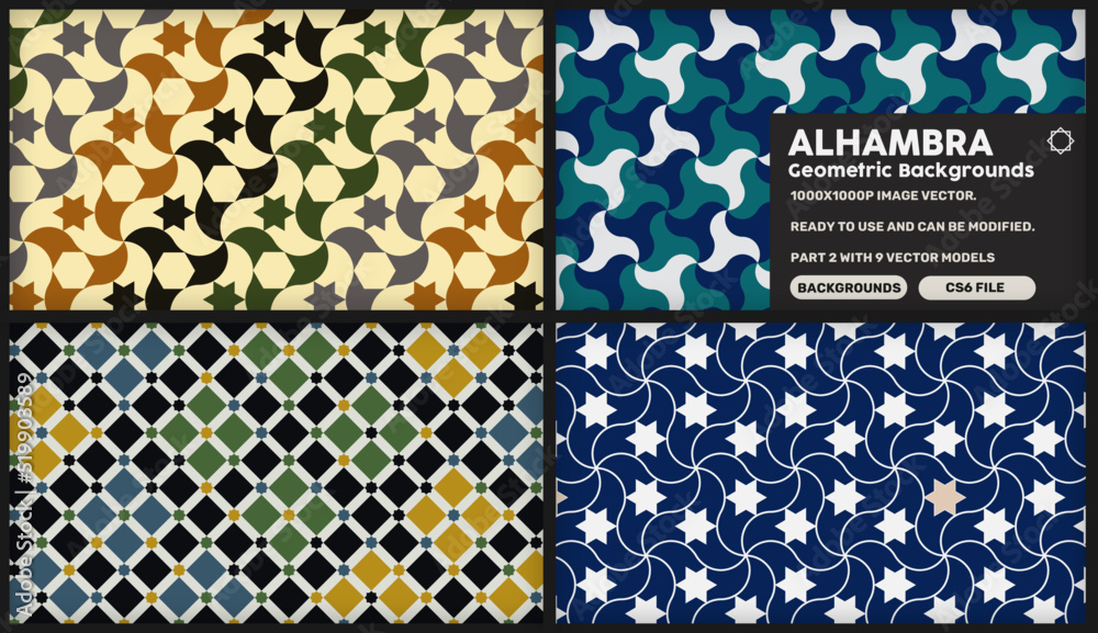 Spanish Islamic Historic Models Pack / Part 2 - Ai Illustrator Stock ...