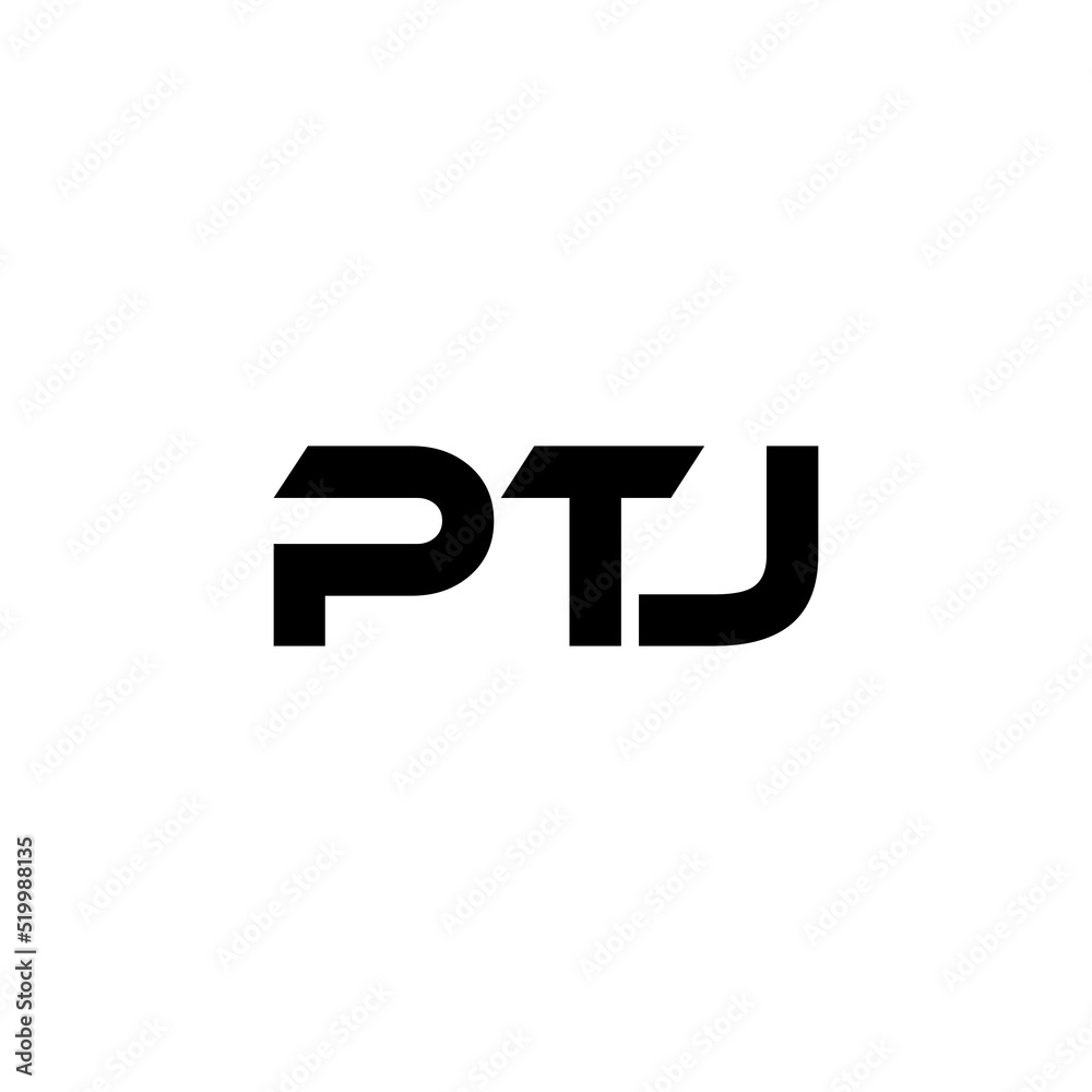 PTJ letter logo design with white background in illustrator, vector ...