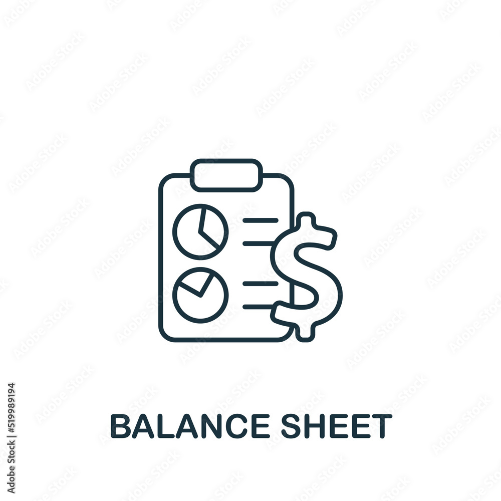 Balance Sheet icon. Monochrome simple Accounting icon for templates ...