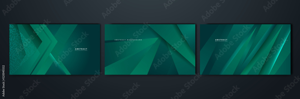 Modern dark green abstract geometric background wallpaper design ...