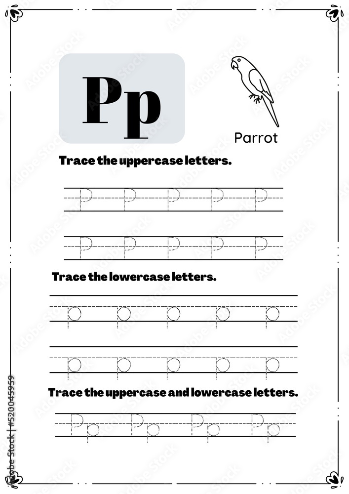 High Resolution Letter A to Z Alphabets Tracing Workbook, Uppercase and ...
