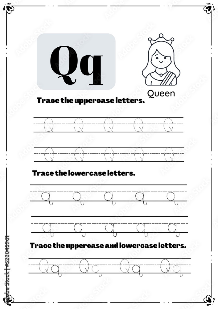 High Resolution Letter A to Z Alphabets Tracing Workbook, Uppercase and ...