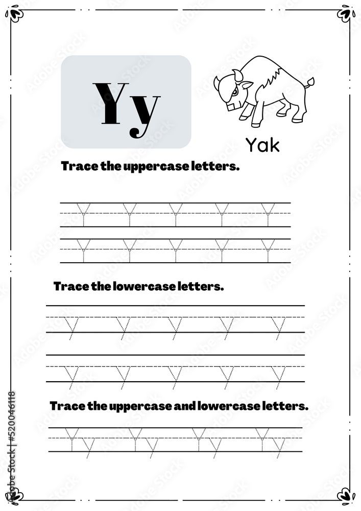 High Resolution Letter A to Z Alphabets Tracing Workbook, Uppercase and ...