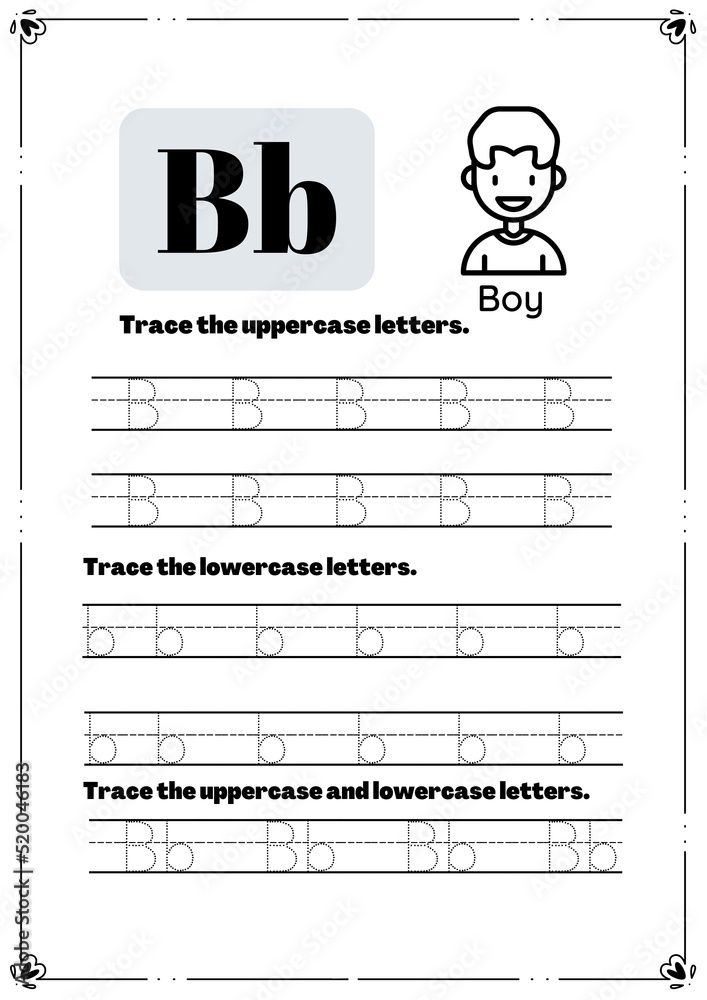 High Resolution Letter A to Z Alphabets Tracing Workbook, Uppercase and ...