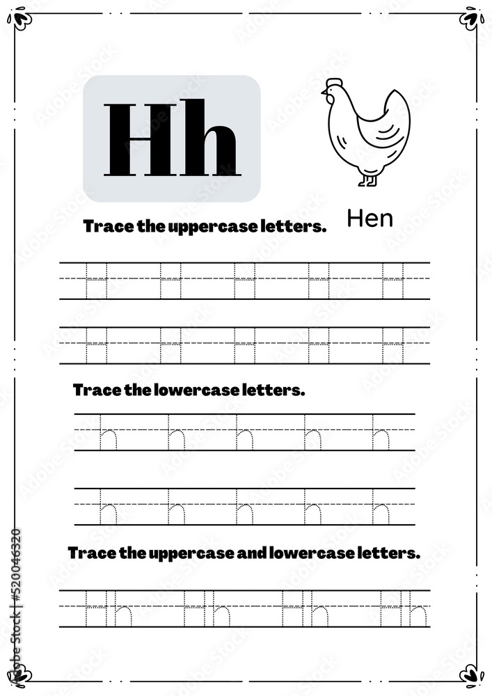 High Resolution Letter A to Z Alphabets Tracing Workbook, Uppercase and ...