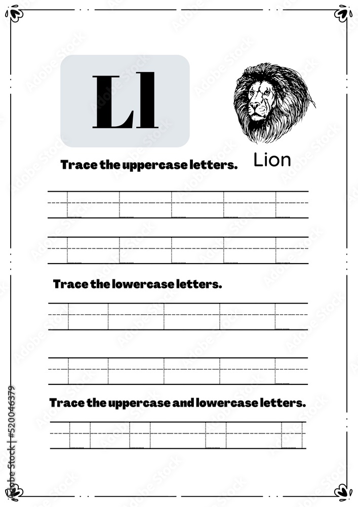 High Resolution Letter A to Z Alphabets Tracing Workbook, Uppercase and ...