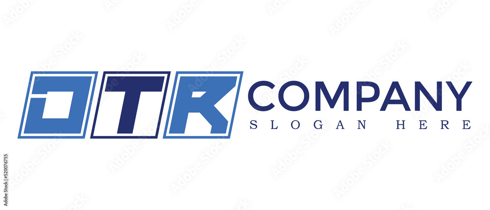 DTR three Letter Rounded rectangle boxes shape element symbol digital ...